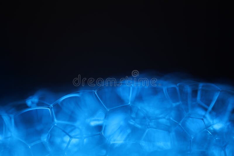 Blue Water Bubbles, Fluid Background, Dark Abstraction Stock Image ...