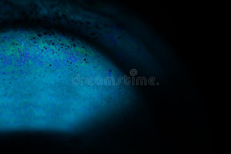 Blue Liquid Surface, Water Forms on Black Background Stock Image ...