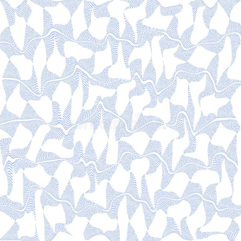 Blue Liquify Dotted Pattern On White Background Stock Illustration ...