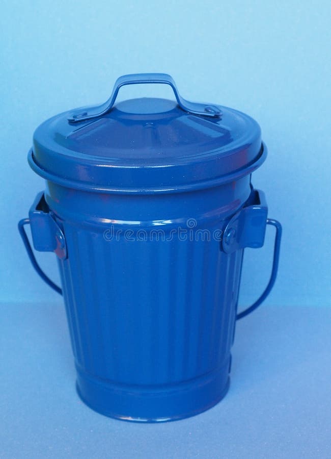 Blue litter bin stock image. Image of litter, blue, away - 106460749