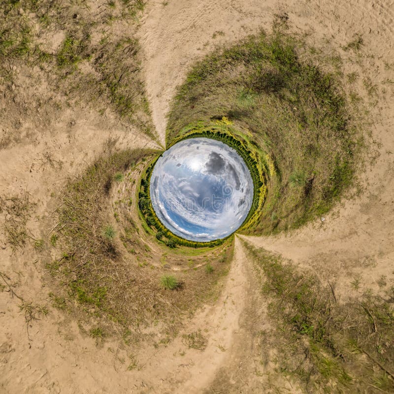 Blue Little Planet. Inversion of Tiny Planet Transformation of ...