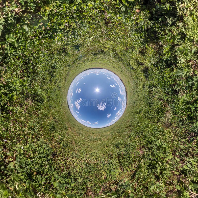 Blue Little Planet. Inversion of Tiny Planet Transformation of ...