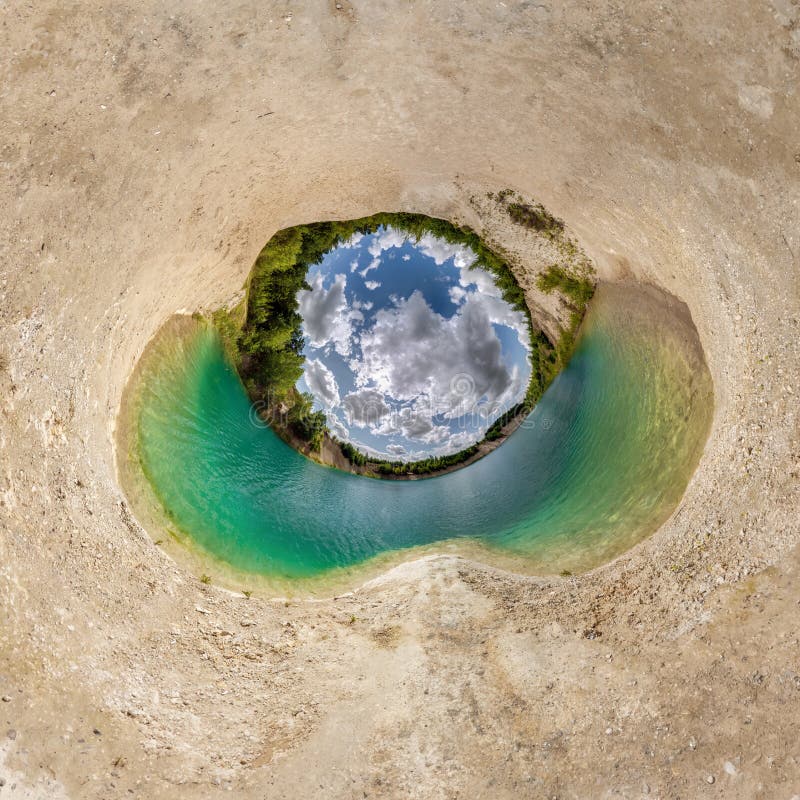 Blue Little Planet. Inversion of Tiny Planet Transformation of ...