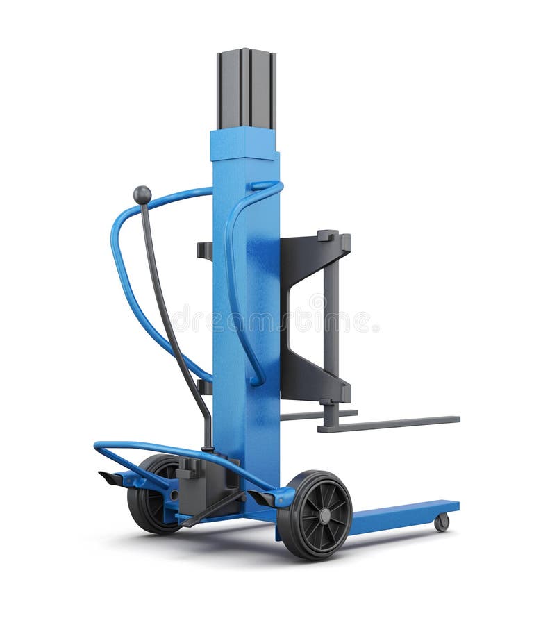 Blue Loader. 3d Illustration. Rear View. Stock Illustration ...