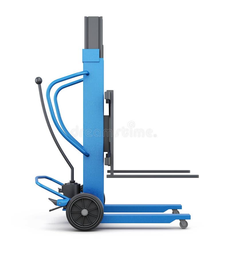 Blue Loader. 3d Illustration. Rear View. Stock Illustration ...