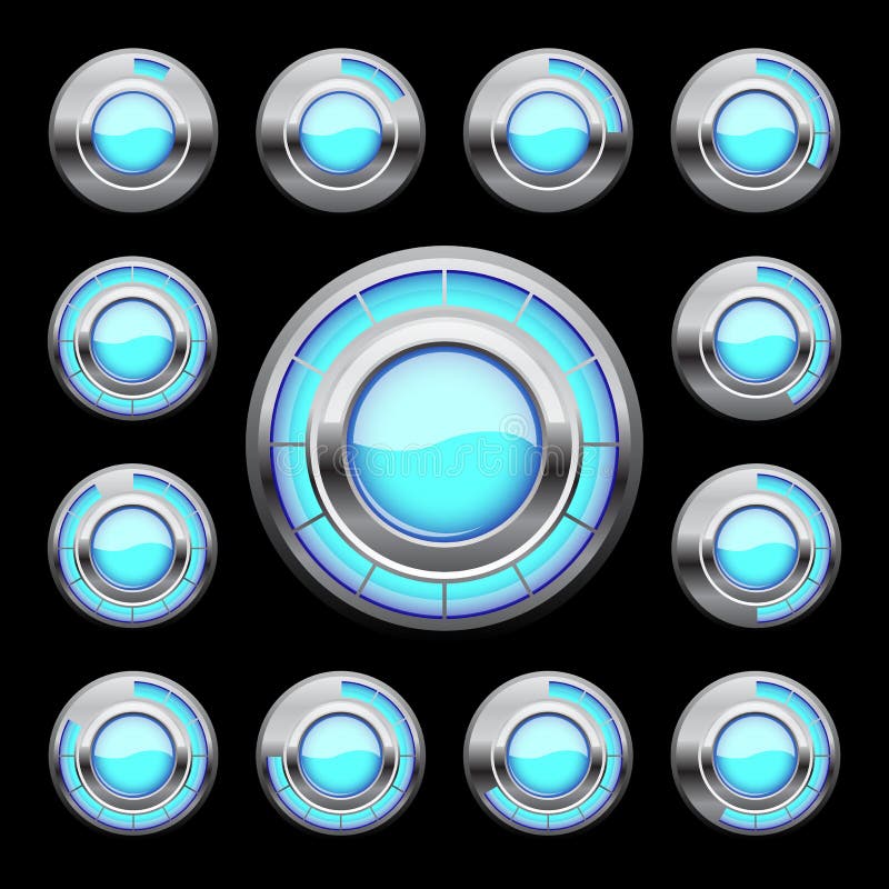 Game UI icons gui stock vector. Illustration of blue - 57881551