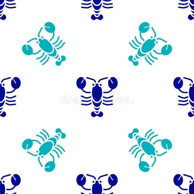 Blue Lobster Pattern Stock Illustrations – 495 Blue Lobster Pattern ...