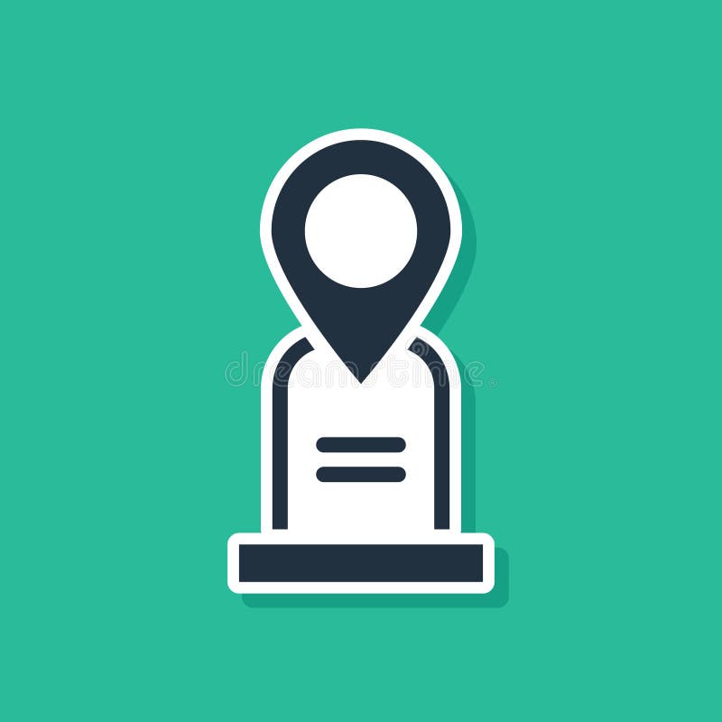 Blue Location Icon Map Pin or Map Pointer Sign Icon Isolated on White ...