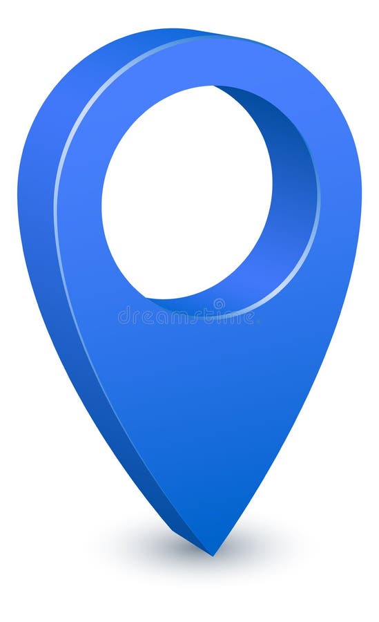 Blue Location Pin Icon. 3d Geo Tag Stock Vector - Illustration of ...