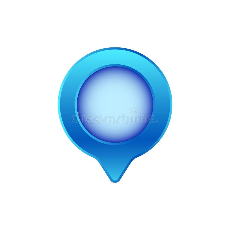 Blue Location Pin Icon with Gradient Color for Maps and Navigation Apps ...
