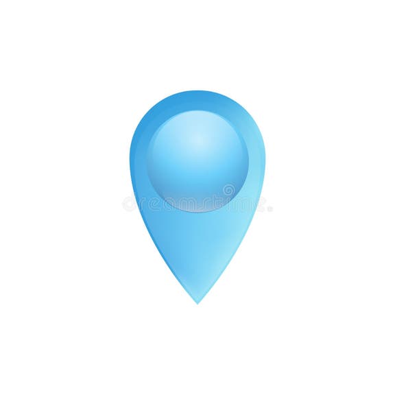 Blue Location Pin Icon Highlighting Navigation and Map Positioning Concepts in Digital Design ...