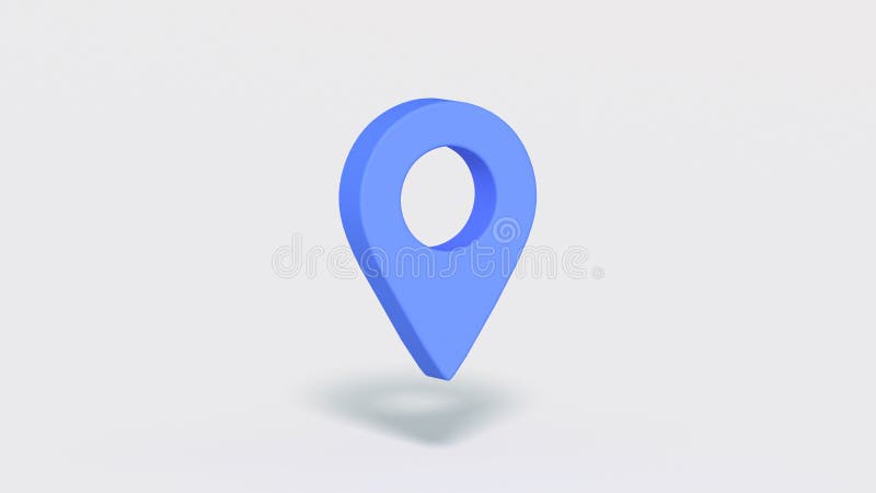 Blue Location Pin Map Marker 3D Render Illustration Stock Illustration ...