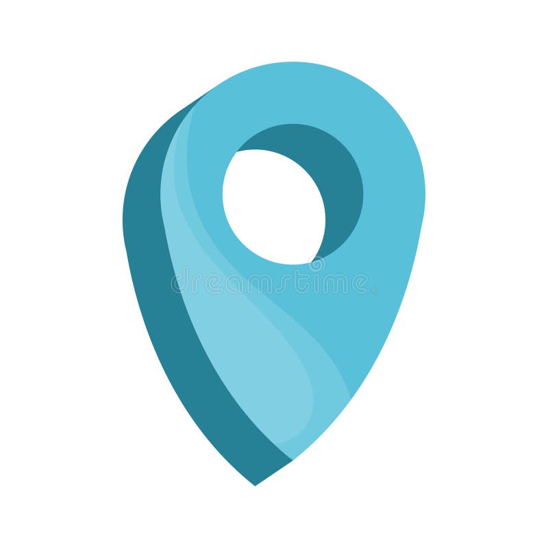 Blue location pin stock vector. Illustration of application - 273185754