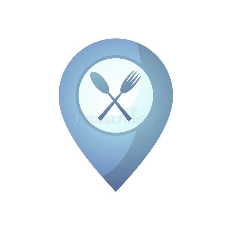 Restaurant Point Location Icon Stock Vector - Illustration of ...