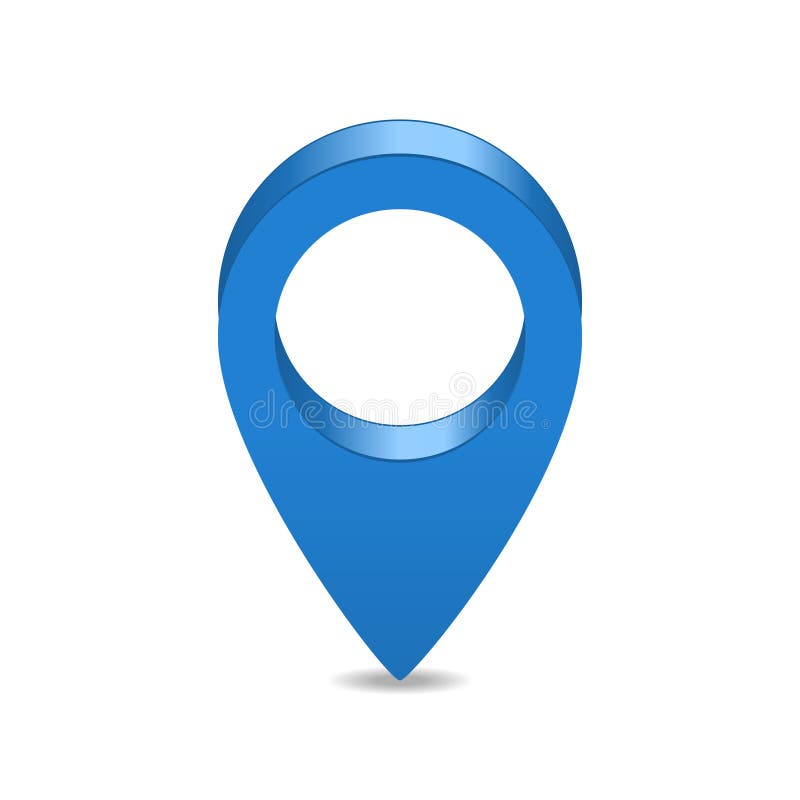 Blue Location icon stock vector. Illustration of icon - 118971017