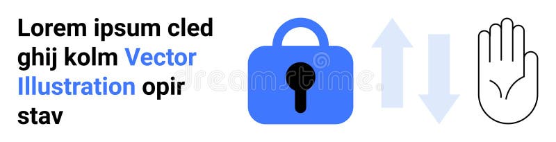 Digital Security and Access Control Concept with Lock and Hand Gesture ...