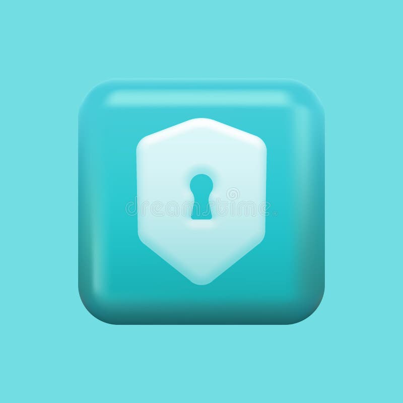 Blue Lock Icon. Security Isolated Design Element Stock Vector ...