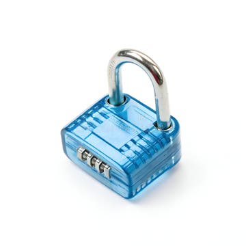 Blue Lock Isolated on White Background Stock Illustration ...