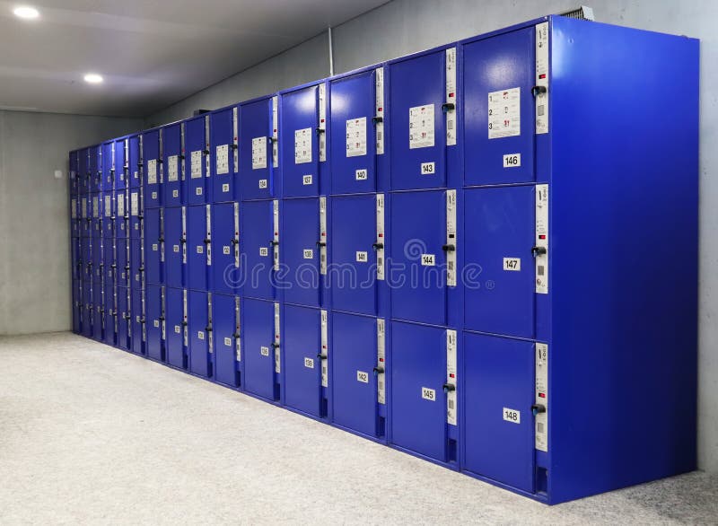 Blue Locker stock photo. Image of school, structure, combination - 43787234