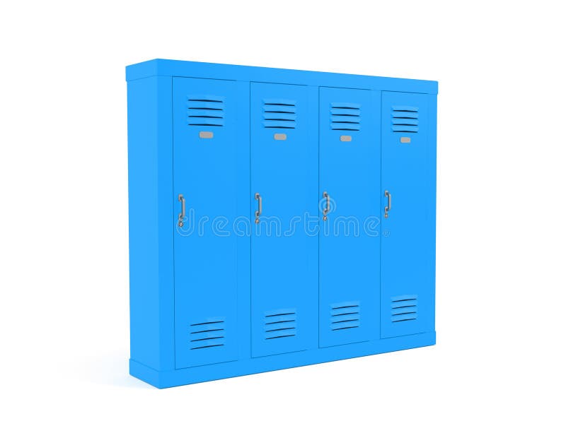 A row of blue lockers. stock photo. Image of room, number - 45893242