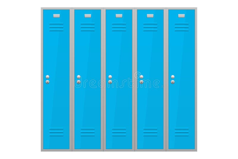 Blue lockers row stock vector. Illustration of design - 175295739