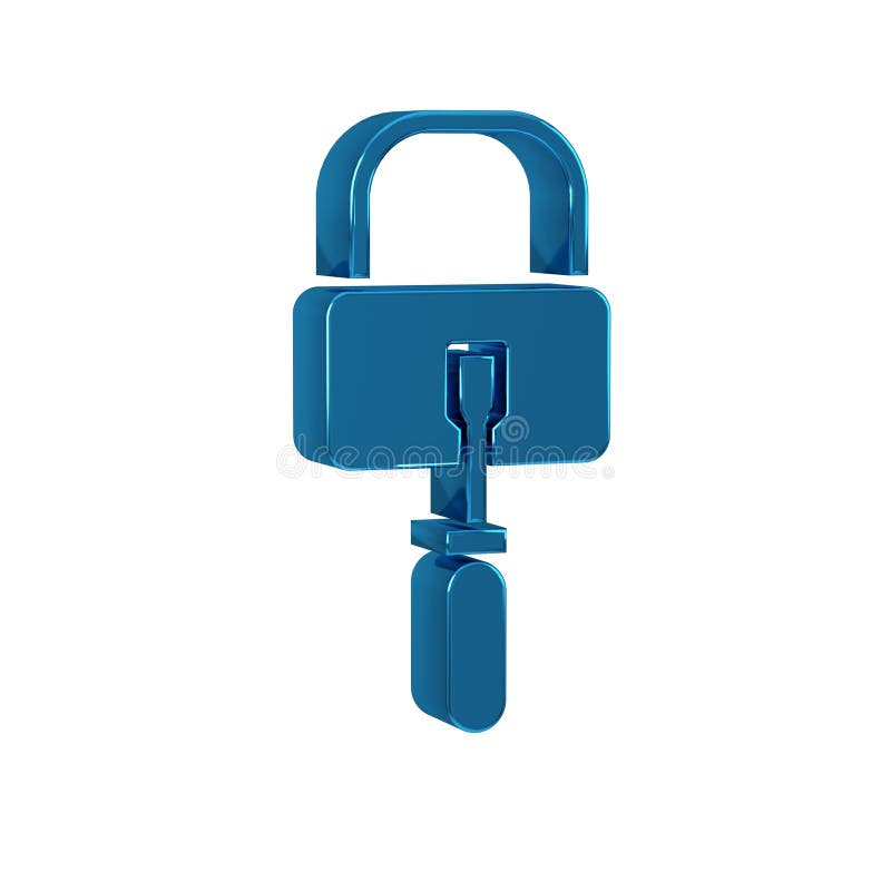 Blue Lockpicks or Lock Picks for Lock Picking Icon Isolated on ...