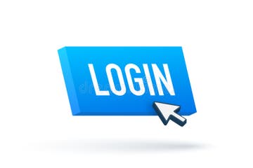 Blue Login Button. Cursor Icon. Arrow Icon. Web Banner. Web Template ...