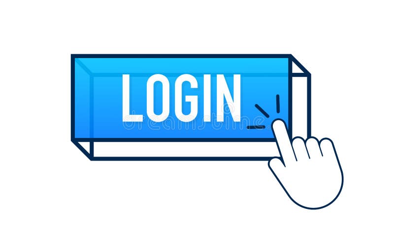 Blue Login Button. Cursor Icon. Arrow Icon. Web Banner. Web Template ...