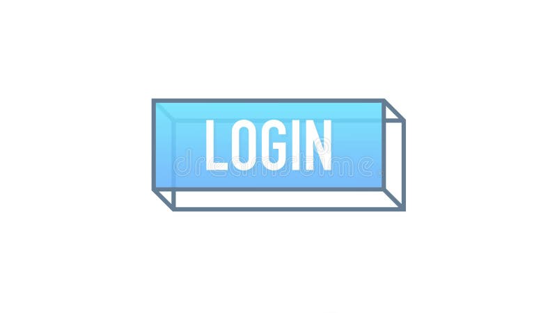 Login Button and Cursor stock illustration. Illustration of assistance ...