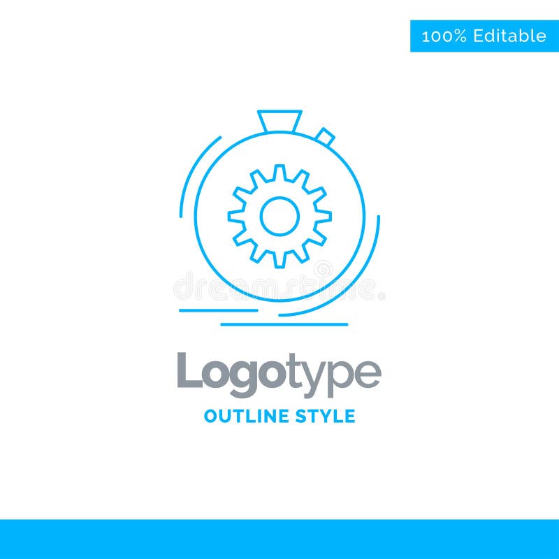 Blue Logo Design for Action, Fast, Performance, Process, Speed Stock ...