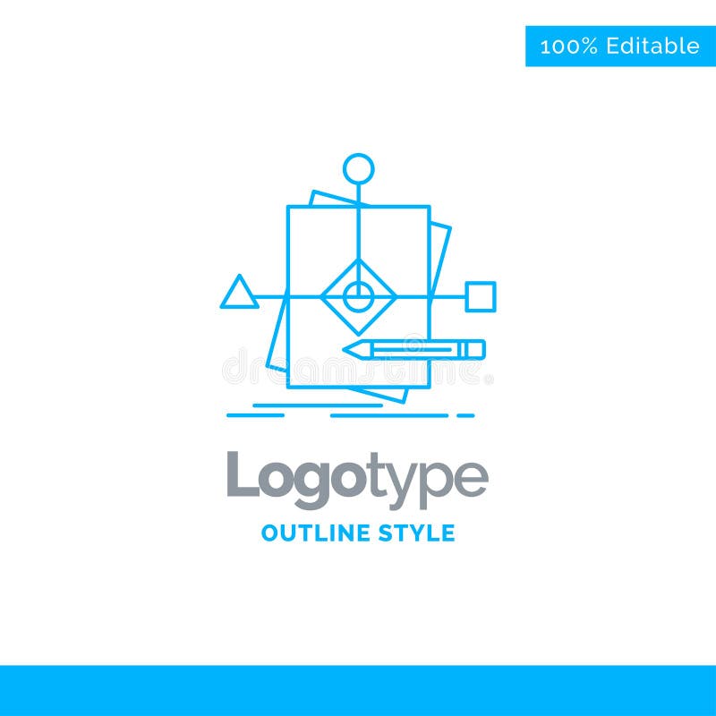 Blue Logo Design for Algorithm, Business, Foretelling, Pattern Stock ...