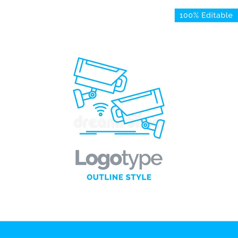 Blue Logo Design for CCTV, Camera, Security, Surveillance, Techn Stock ...