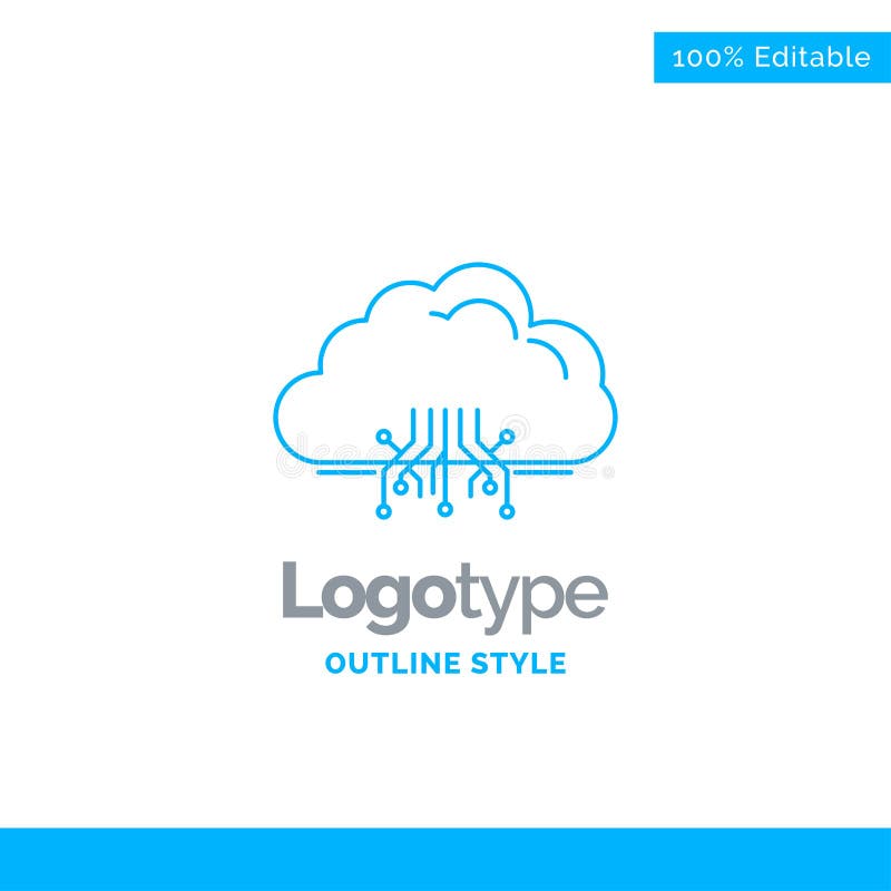Blue Logo Design for Cloud, Computing, Data, Hosting, Network. B Stock ...