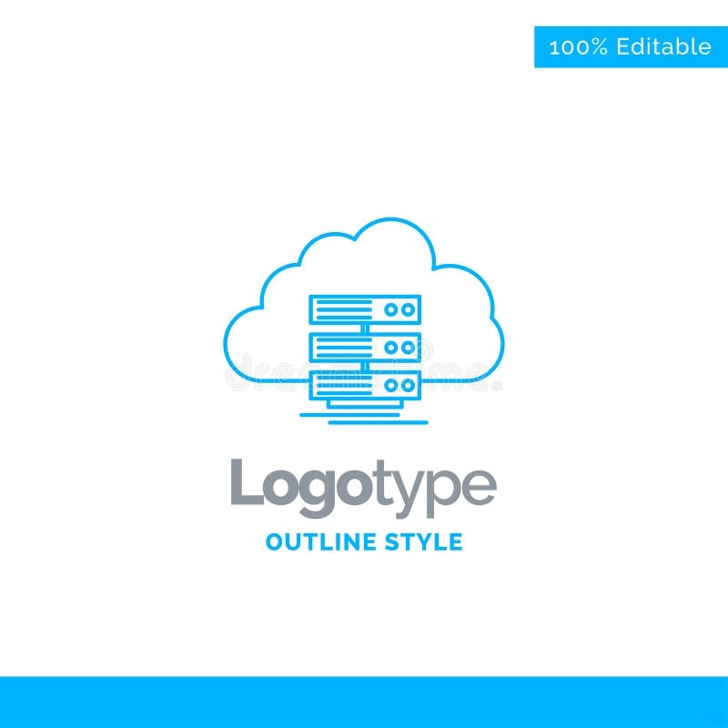 Blue Logo Design for Cloud, Storage, Computing, Data, Flow. Busi Stock ...