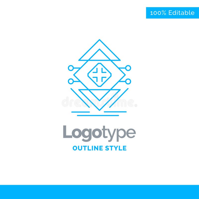 Blue Logo Design for Computing, Data, Infrastructure, Science, S Stock ...