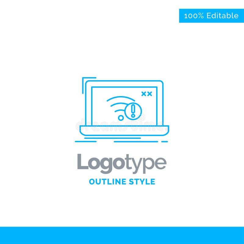 Blue Logo Design for Connection, Error, Internet, Lost, Internet Stock ...