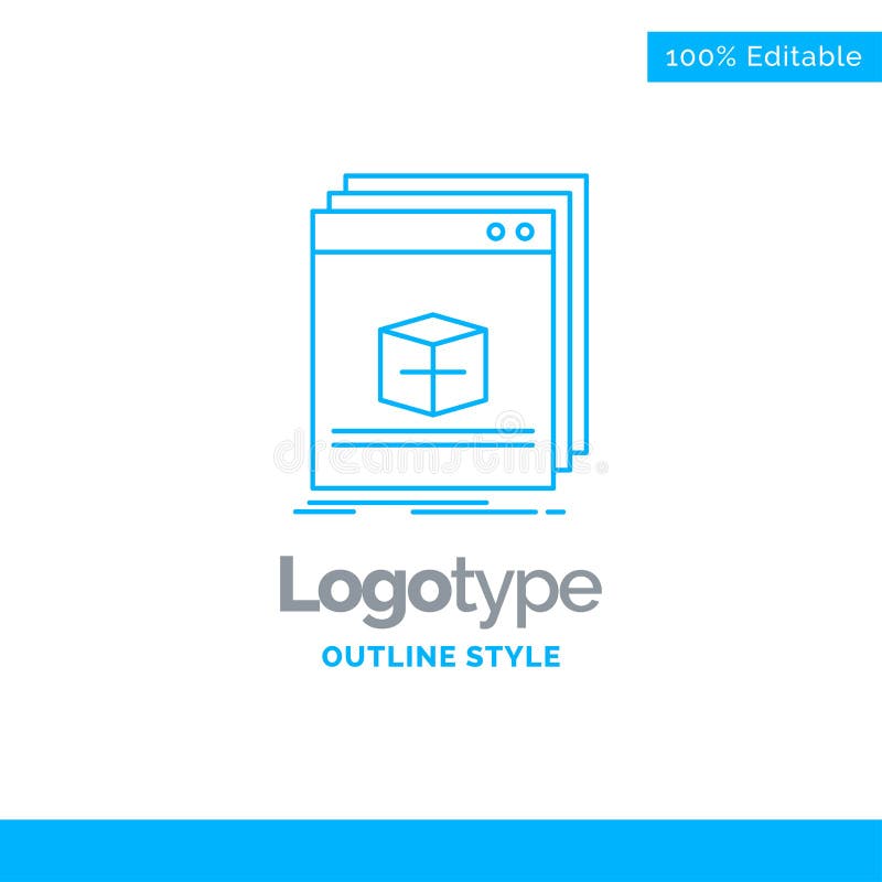 Blue Logo Design for Software, App, Application, File, Program Stock ...