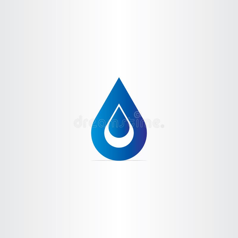 Blue Logo Drop of Water Icon Stock Vector - Illustration of design ...