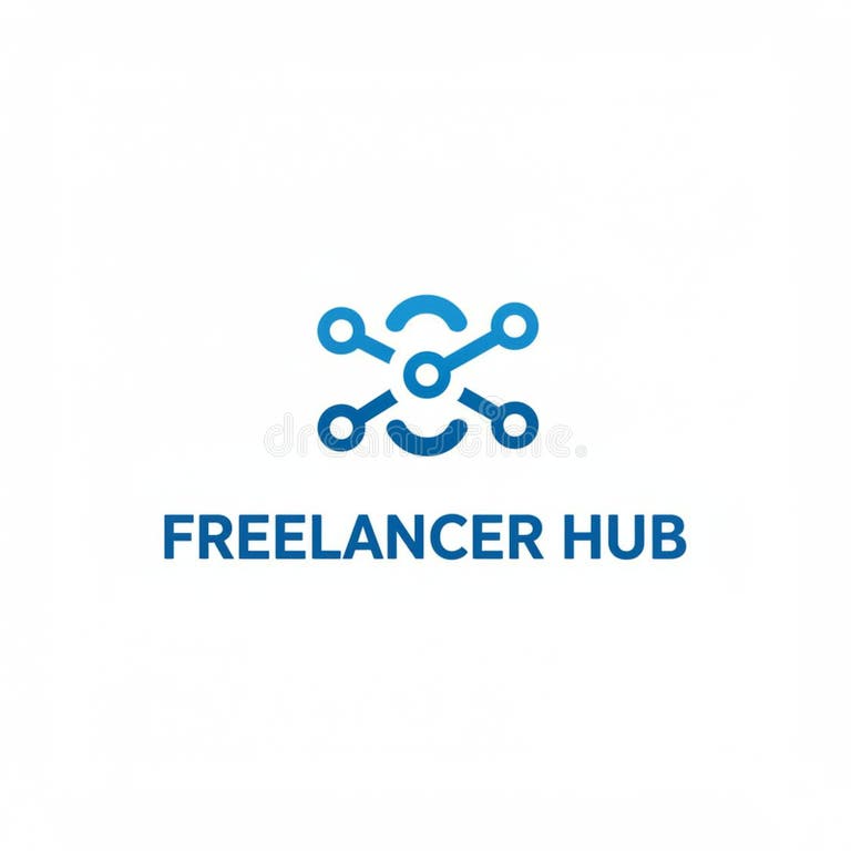 Blue Logo Featuring a Network Icon with Interconnected Circles and ...