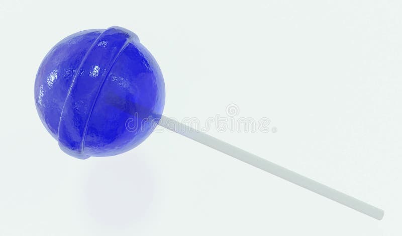 Blue Lollipop Icon Isolated on Blue Background. Candy Sign. Food ...