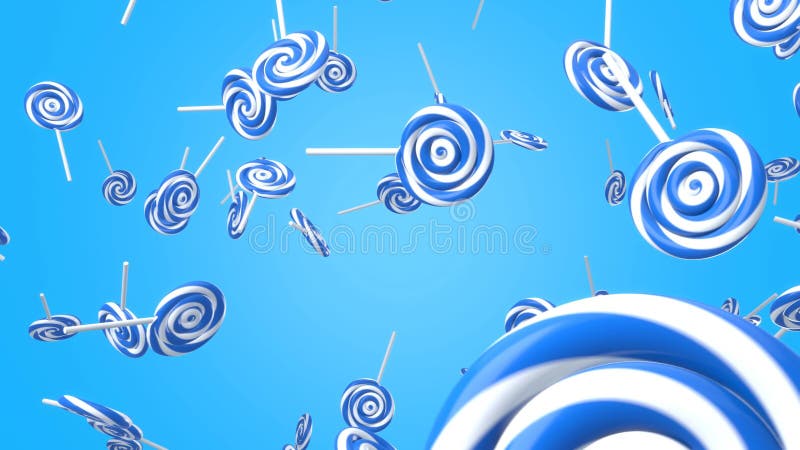 Blue Lollipops on a Blue Background. Stock Footage - Video of candy ...