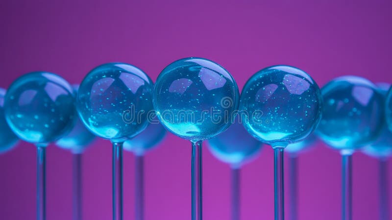 Blue lollipops on sticks stock photo. Image of lollipops - 365404202