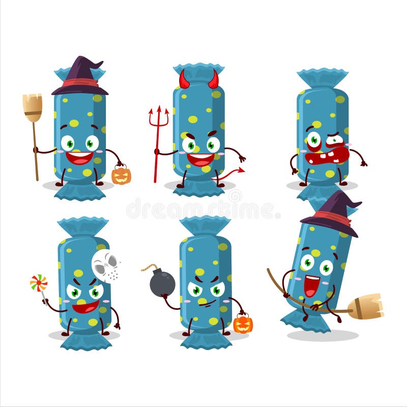 Blue Long Candy Package Cartoon Character Bring Information Board Stock ...
