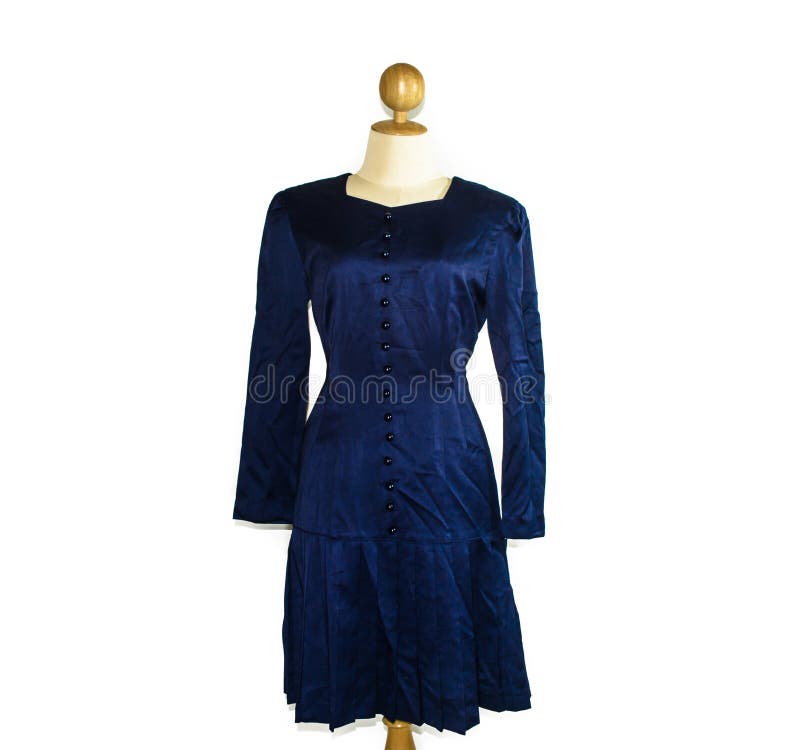 Blue long dress stock image. Image of isolated, vibrant - 44243387