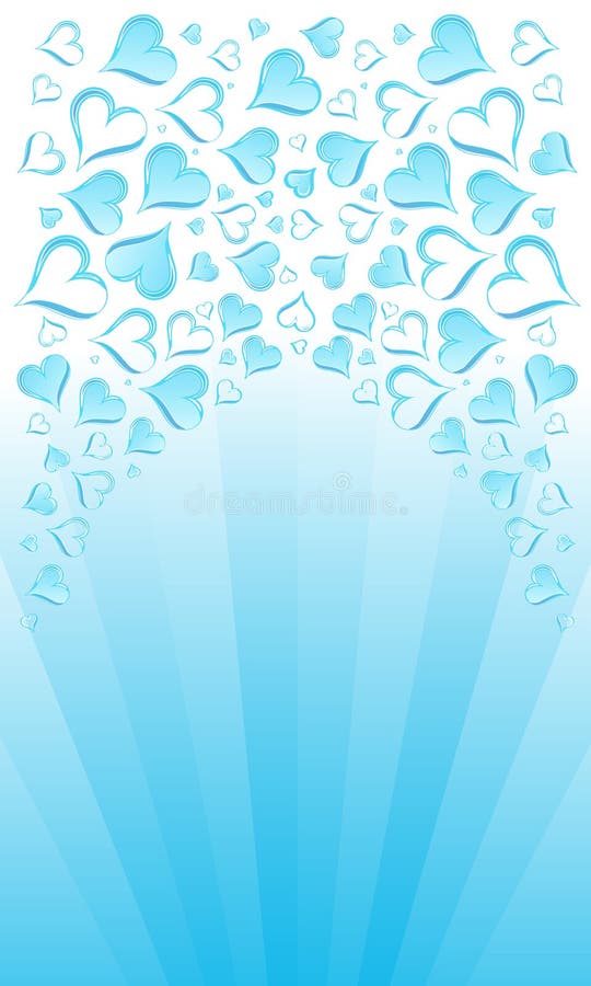 Blue love card stock vector. Illustration of flow, empty - 7703265