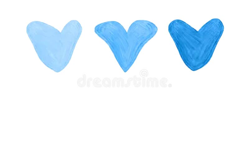 Blue Love Hearts Illustration Abstract Background Templates Stock ...