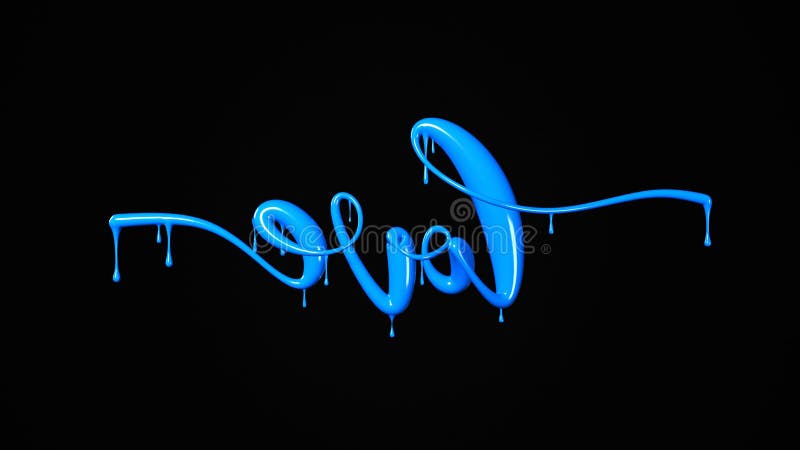 Blue Love Sign on a Black Background. Stock Video - Video of ...