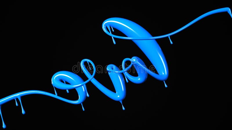 Blue Love Sign on a Black Background. Stock Footage - Video of black ...