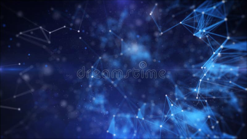Blue Low Poly, Digital Plexus Mesh Futuristic Technology Structure for ...
