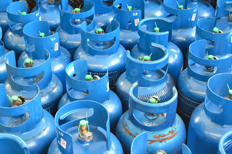Blue LPG tank stock photo. Image of container, storage - 78110528